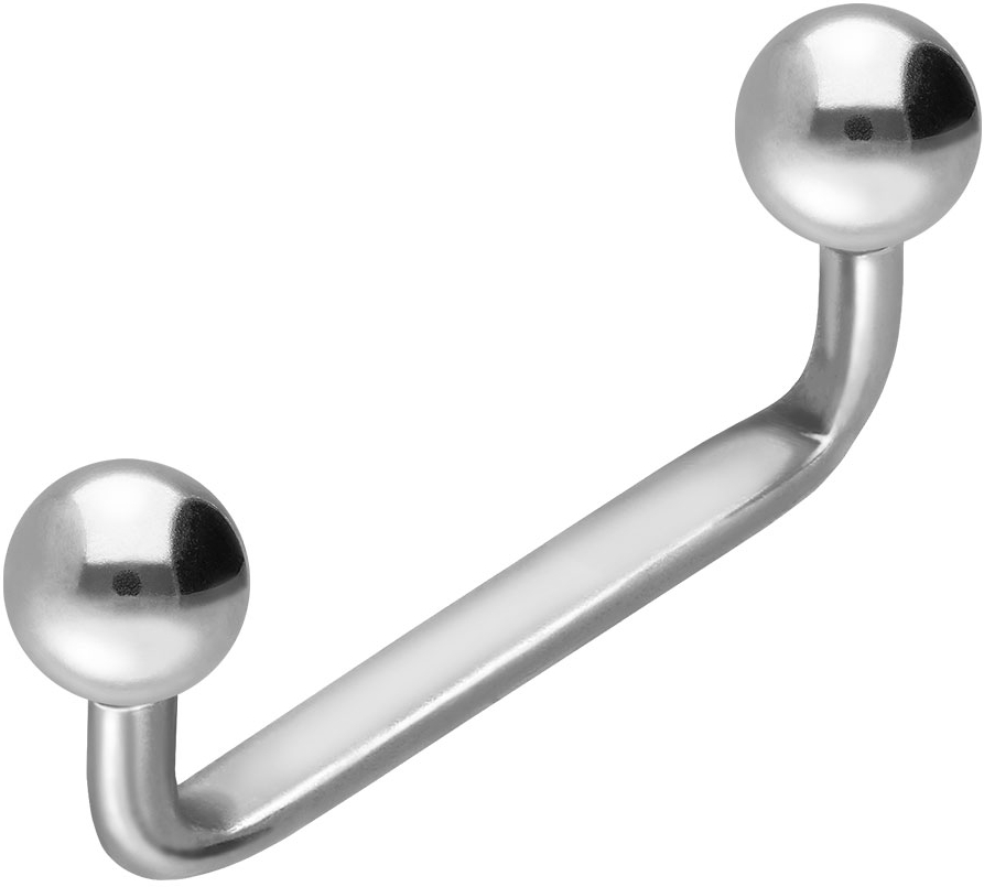 Titanium surface barbell FLAT (90 degree) with balls | PIERCINGLINE